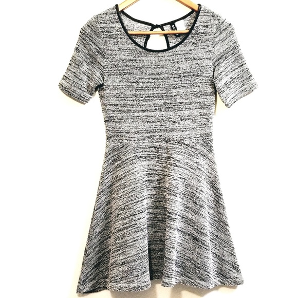 Divided | Dresses | Hm Divided Leather Trim Skater Mini Dress | Poshmark